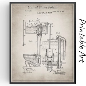 Printable Toilet Patent Download Prints Blueprint Poster Design ...