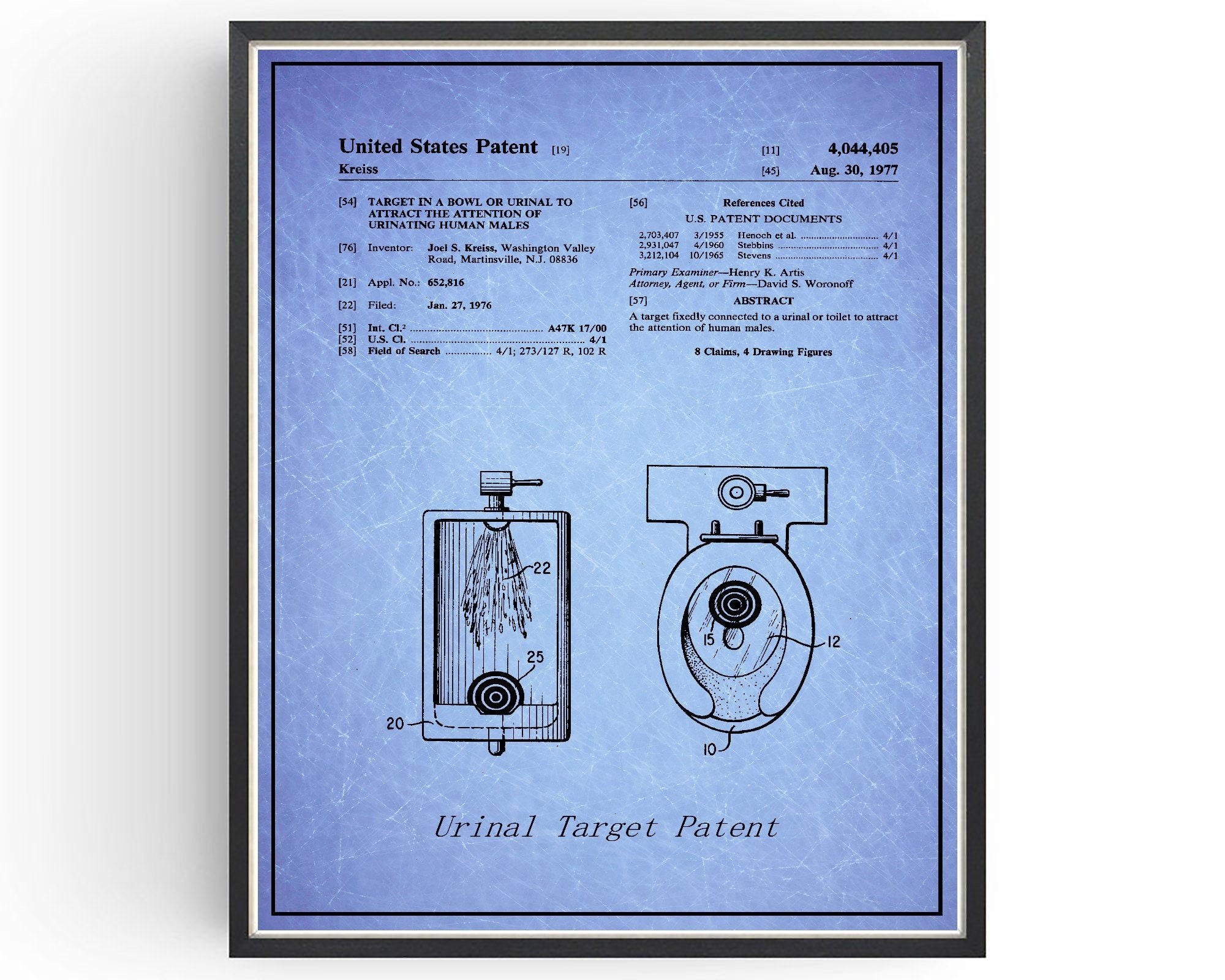 Toilet Patent Print: Bathroom Blueprint Wall Art - Etsy