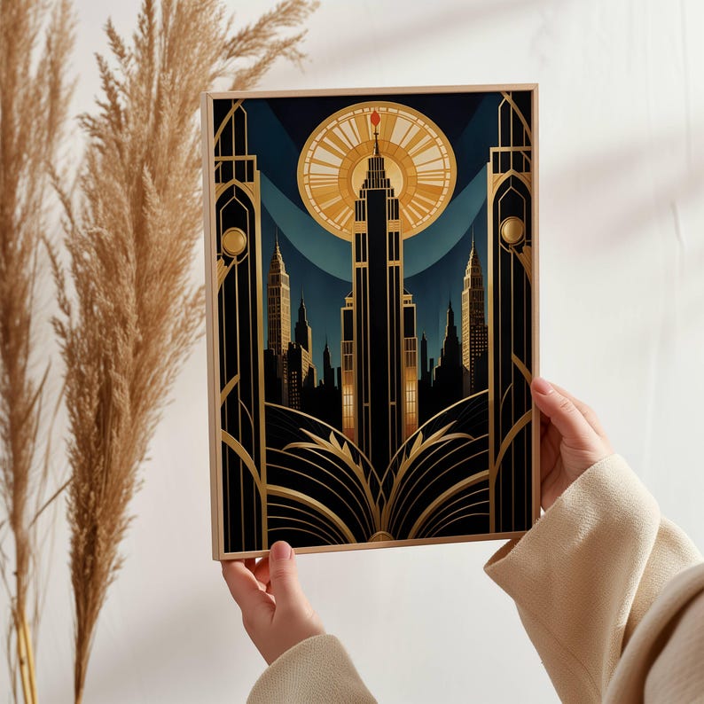 1920s Art Deco Architecture Print: Vintage Gatsby Style Wall Art - Etsy UK