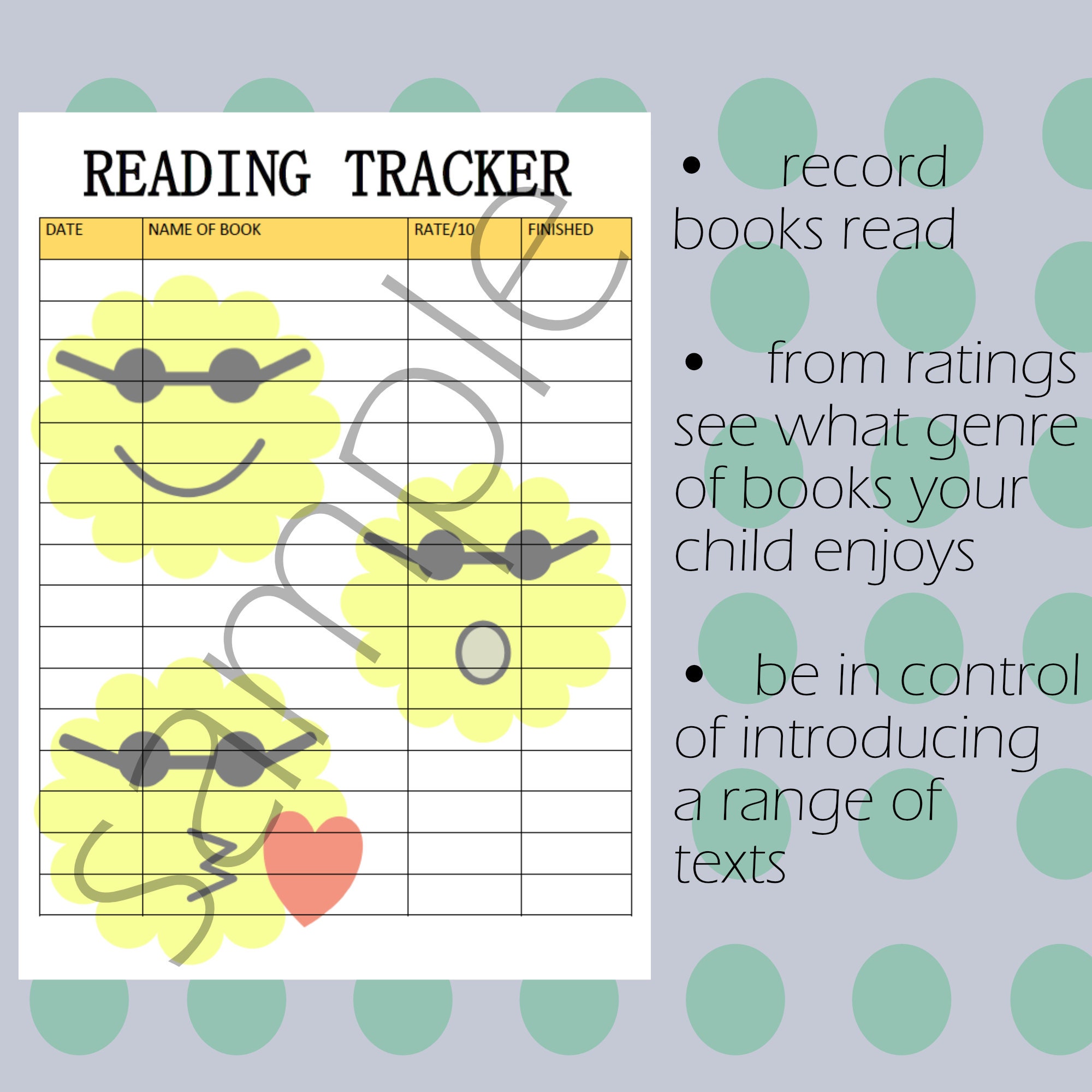 Kids Reading Log Printable/ Printable Reading Tracker/ Book Planner ...