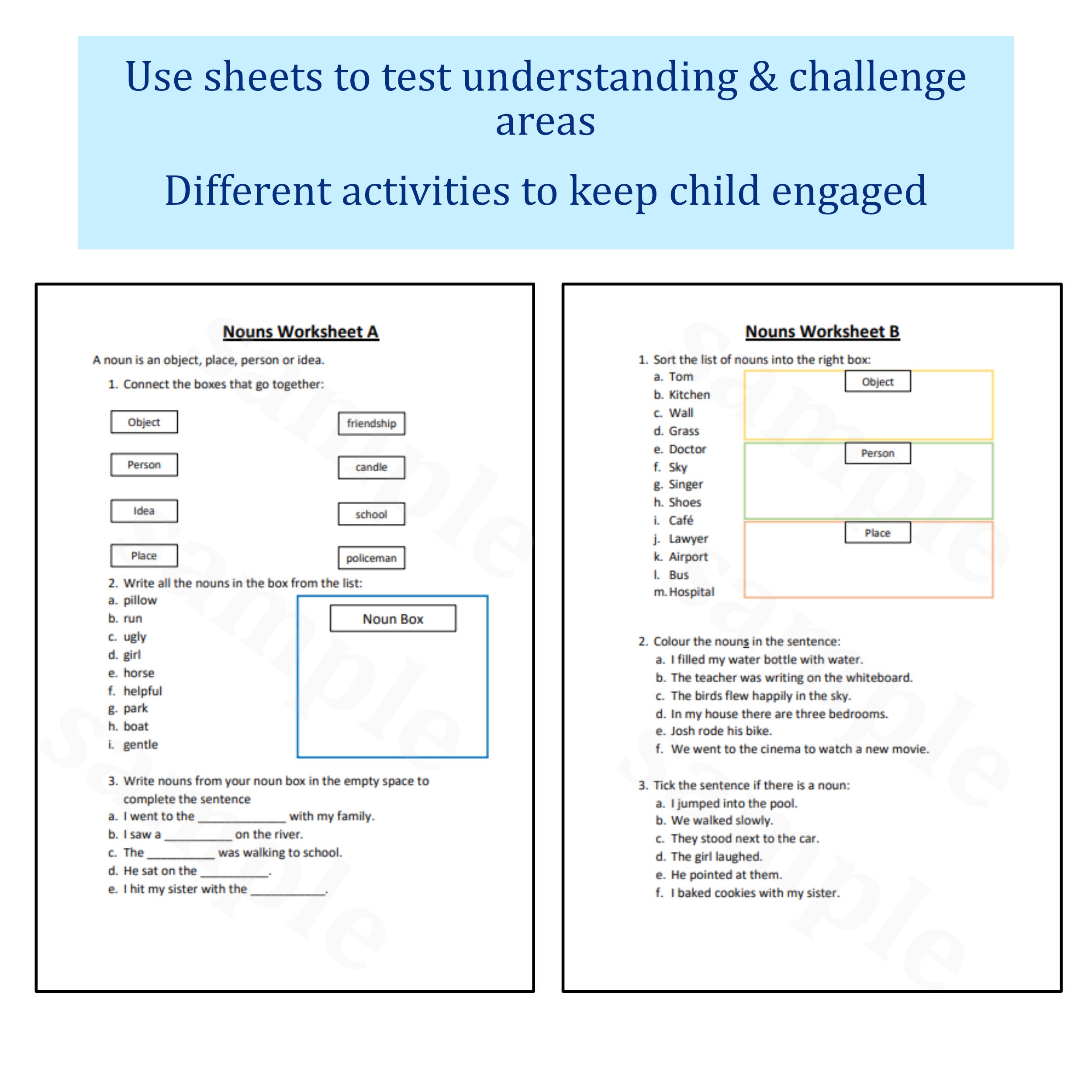 English Worksheet for Children, Printable English Worksheet, Adjectives ...
