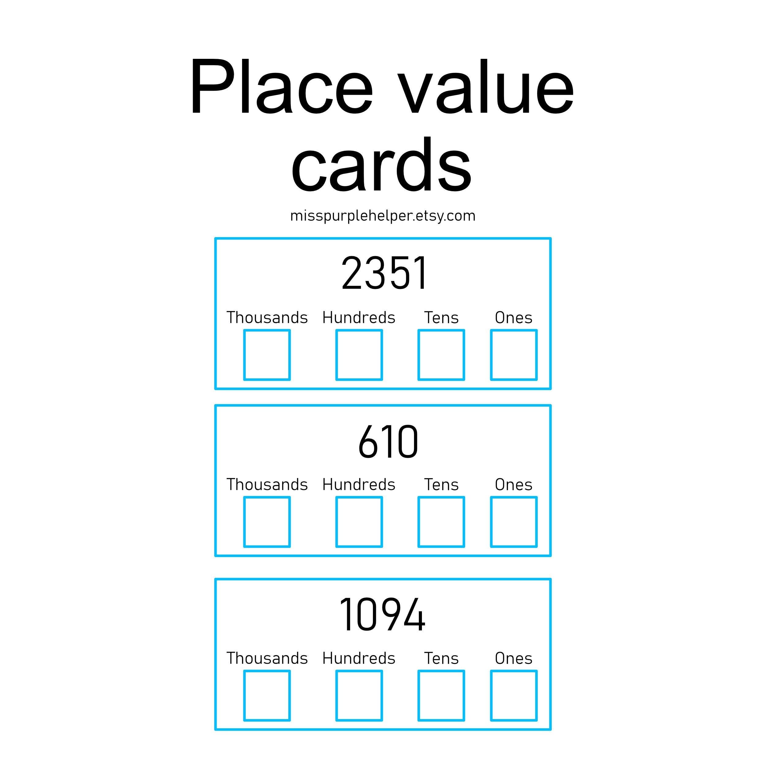 Hojas De Trabajo De Valor Posicional De Unidades Y Decenas Para Primer ...