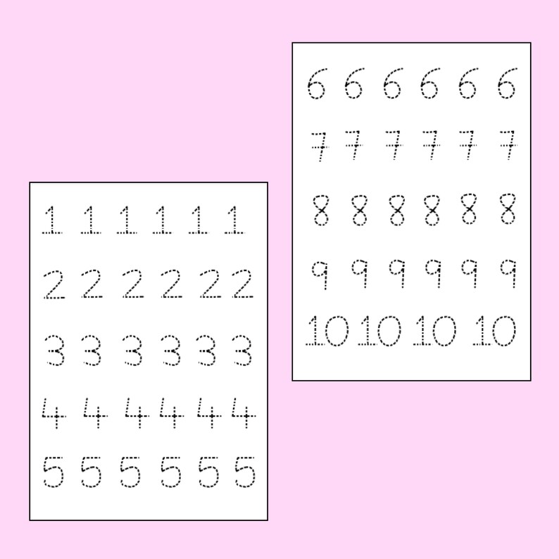 Pre-writing Tracing Sheets, Kids Handwriting Practice, Number Tracing ...