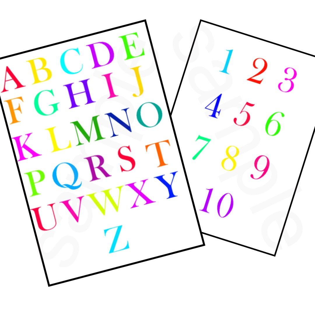 A-Z Print / Classroom Educational Poster/ Kids Room Decor Print/ 1-10 ...