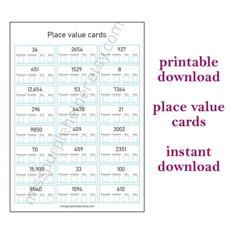 Place Value Cards, Tens, Ones, Hundreds, Ks1 Sheets, Maths Place Value ...