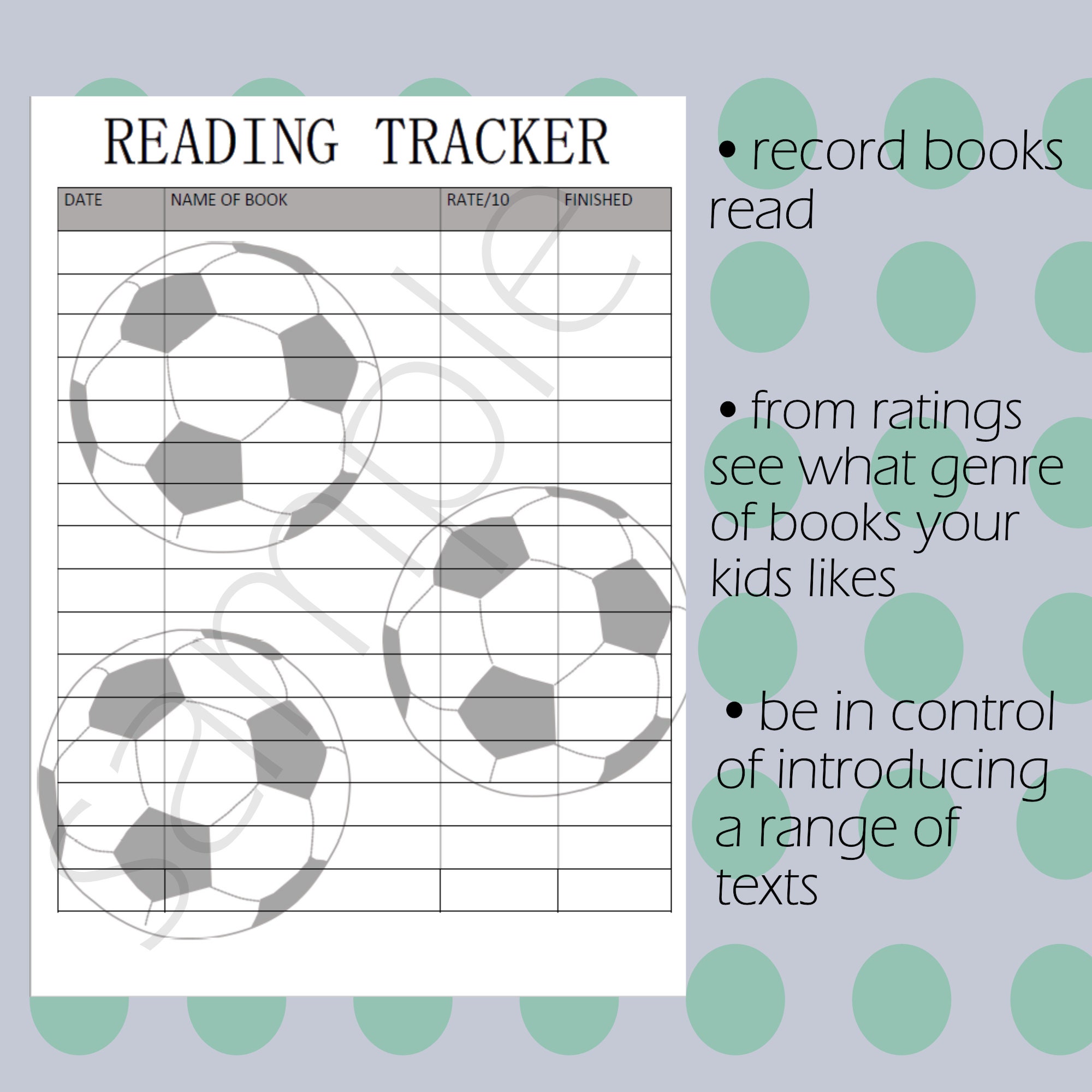 Printable Reading Tracker for Kids / Kids Book Log / Printable Book ...