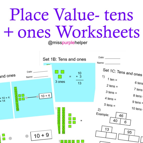 Tens And Ones Worksheets Kindergarten Free Place Value Tens And Ones