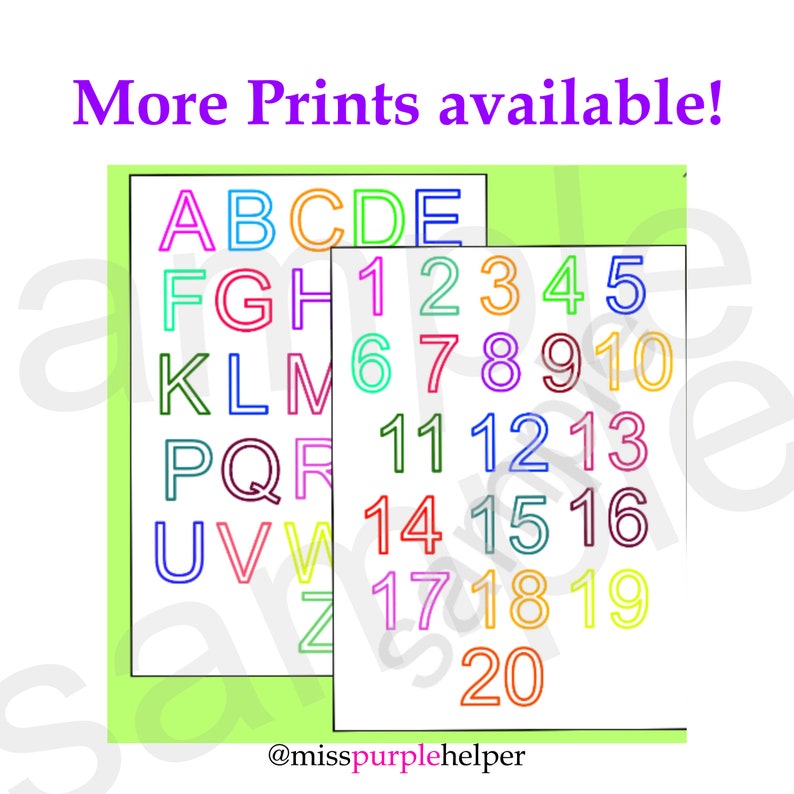 Upper Case Alphabet Print/ A-Z Alphabet Print/ / Alphabet Sheet / Kids ...