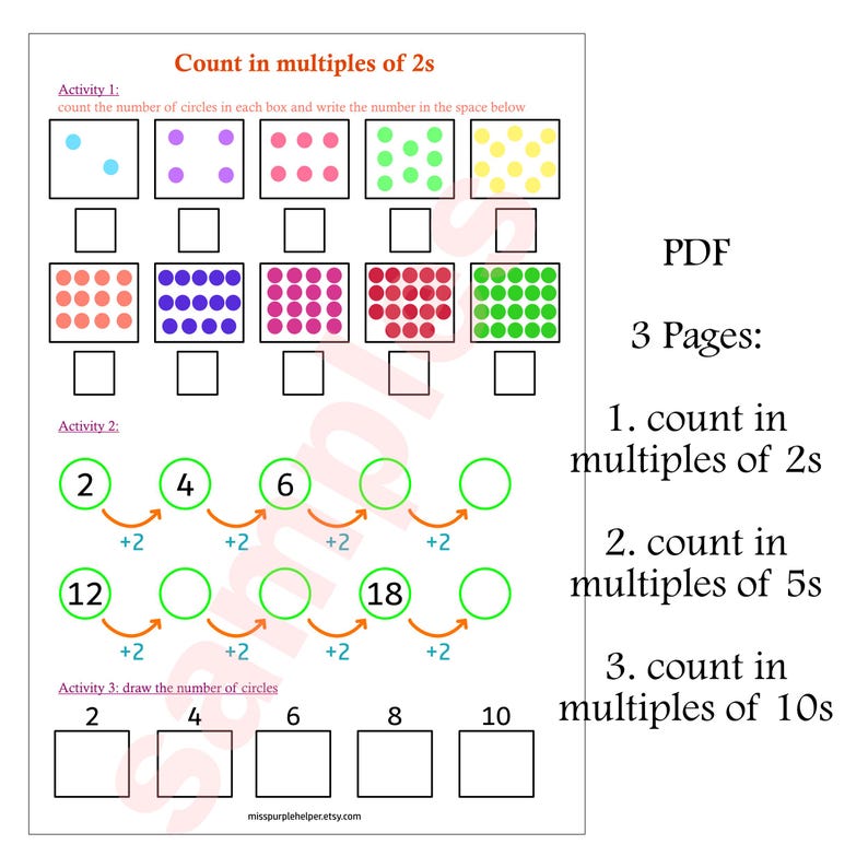 Count in Multiples of 2s, 5s, 10s, Year 1 Maths, Times Tables, Maths ...