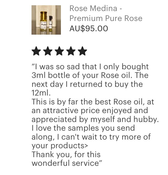 Rose Medina Premium Pure Rose Perfume Oil | Etsy