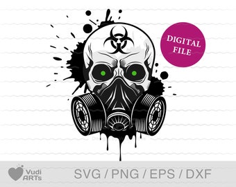 Skull Biohazard | Etsy