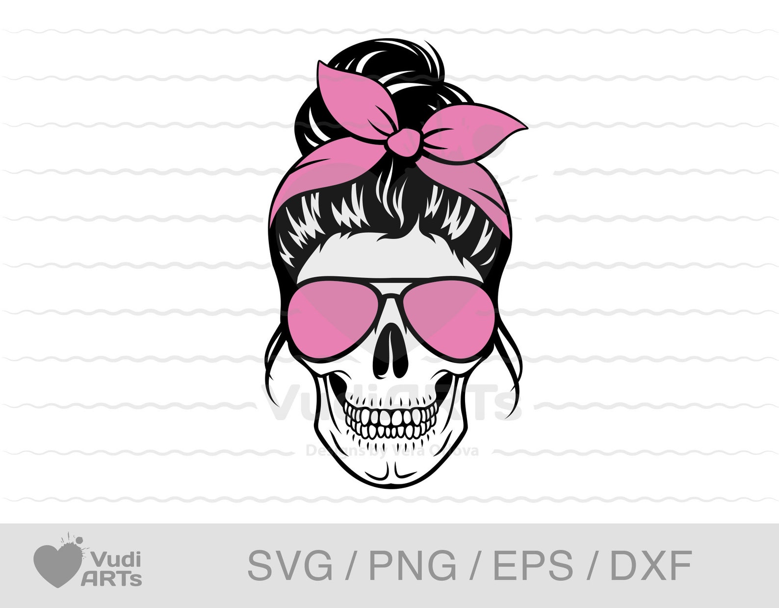 Mom Skull Svg Messy Bun Skull Svg Momlife Svg Png Eps Etsy