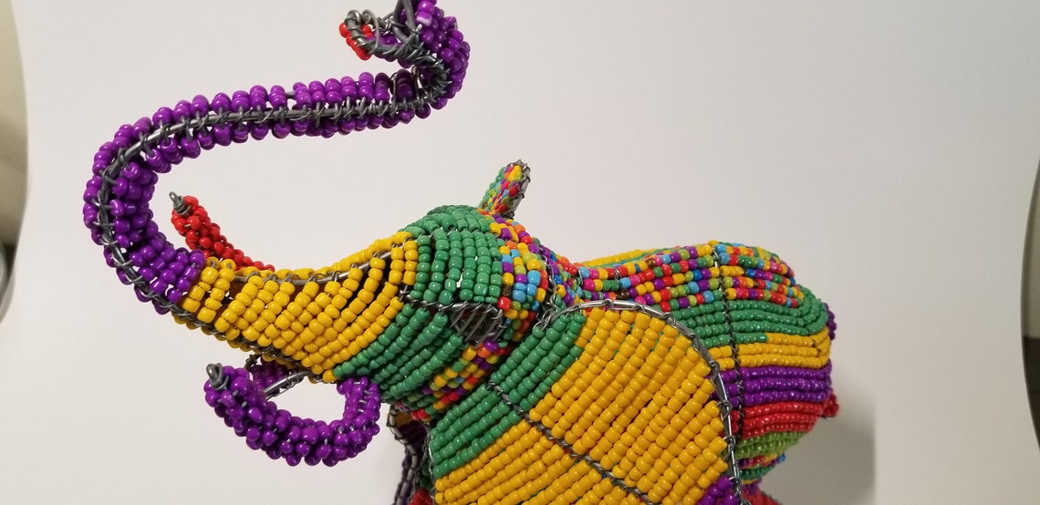 Beaded Elephant | Etsy