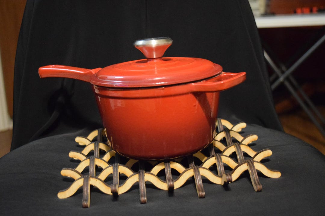 Large Wooden Wave Trivet - Etsy