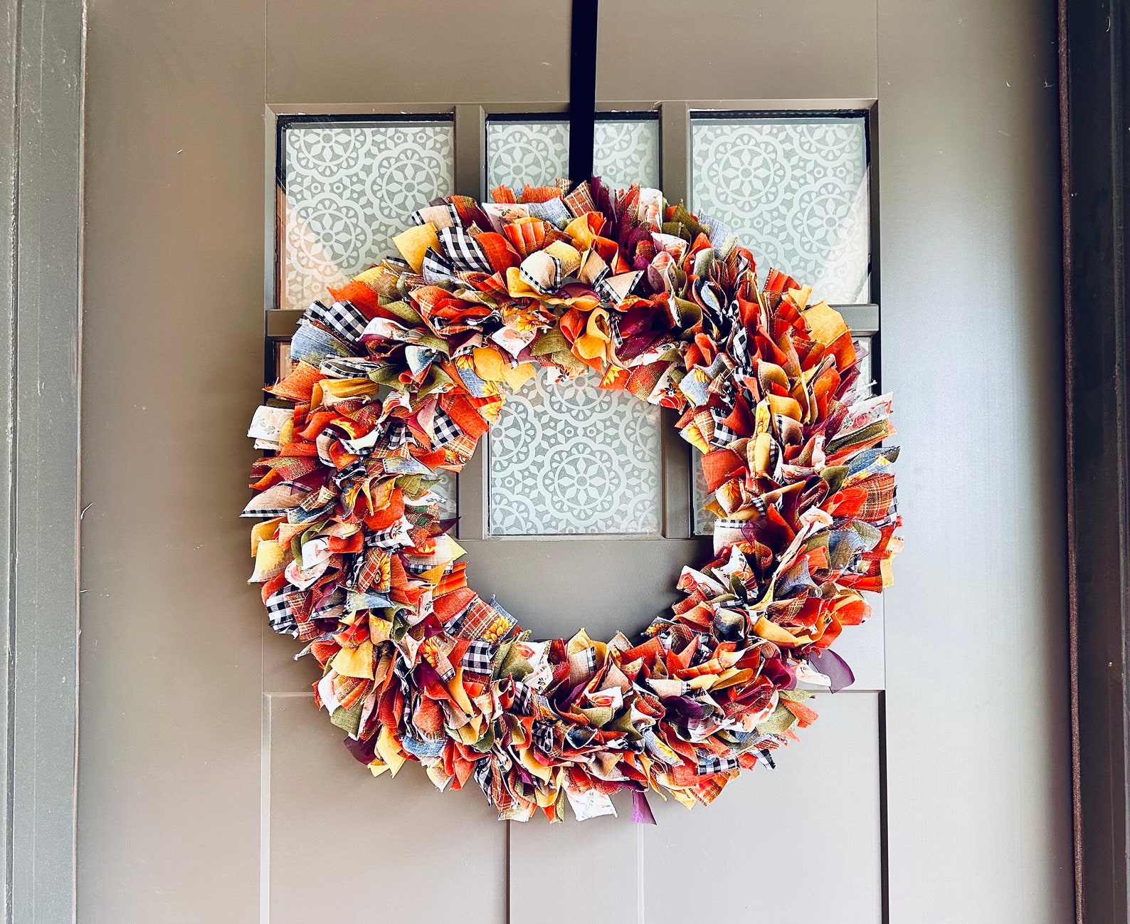 Fall/autumn/thanksgiving Ribbon Wreath (mixed Patterns) - Etsy