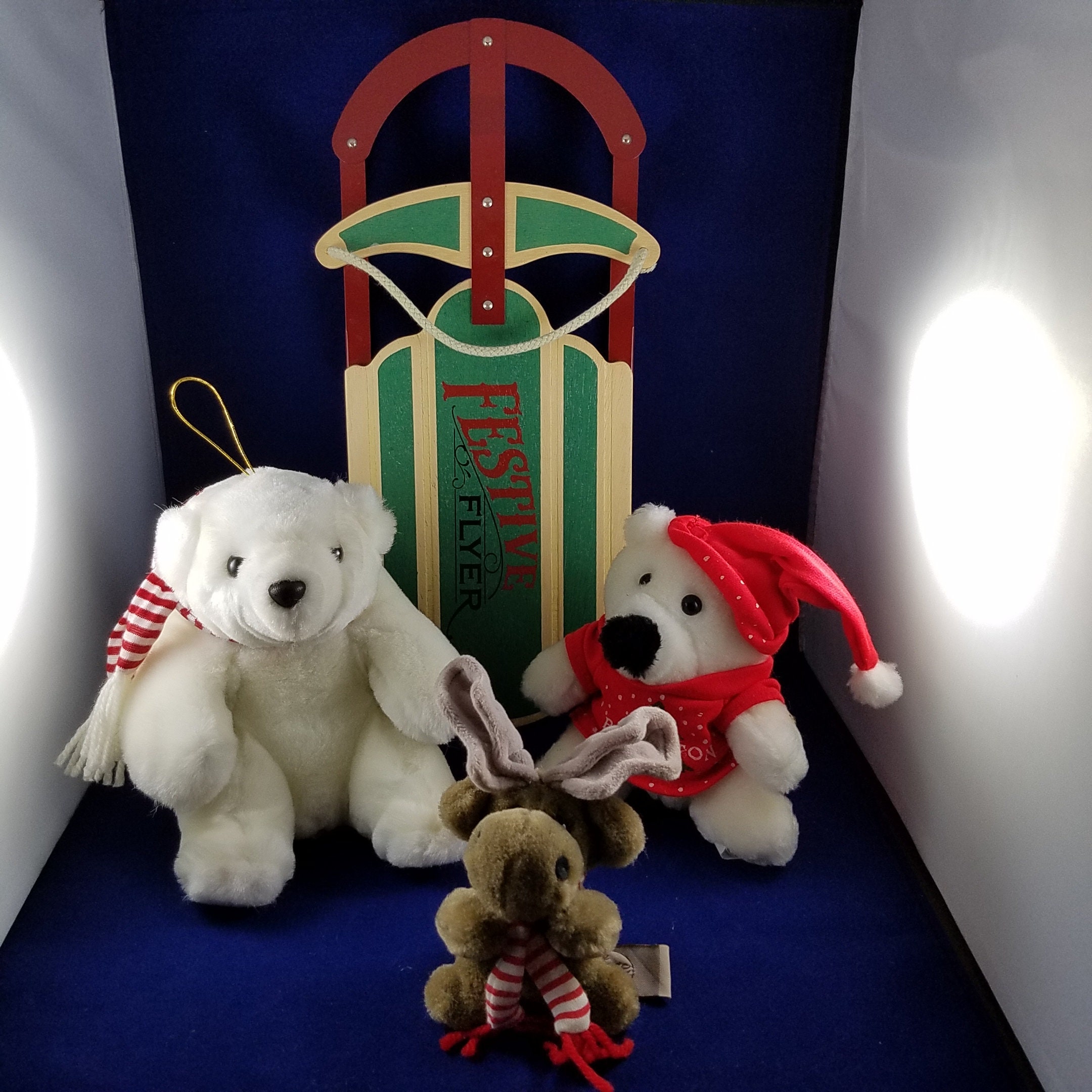 Hallmark Festive Flyer Sled and a Trio of Collectible Friends - Etsy