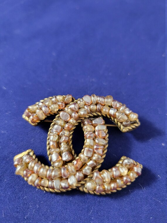 Chanel CC Logo Vintage Brooch 00A Etsy