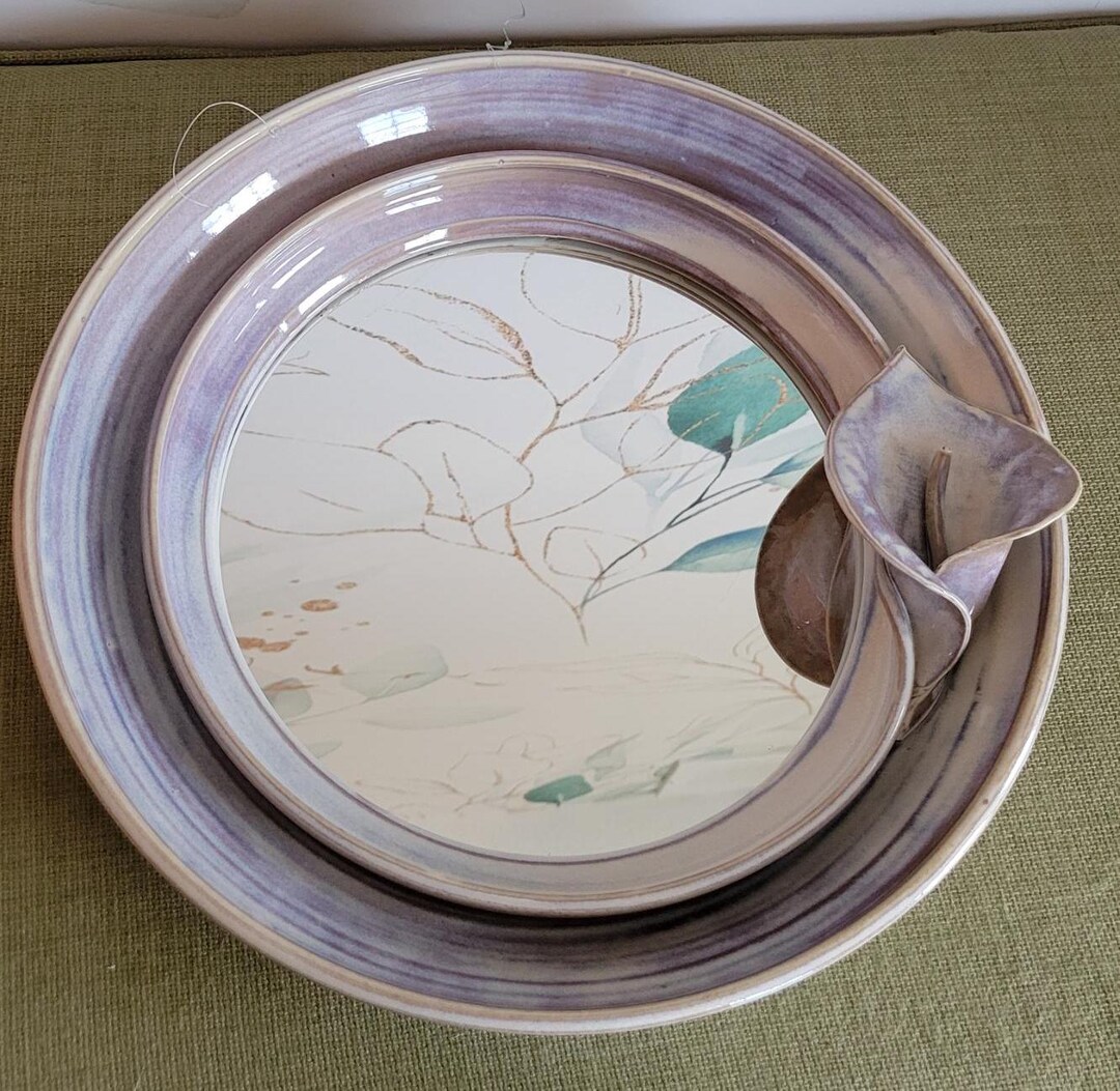 Vintage Peggy Fasullo Ceramic Anthurium Mirror - Etsy