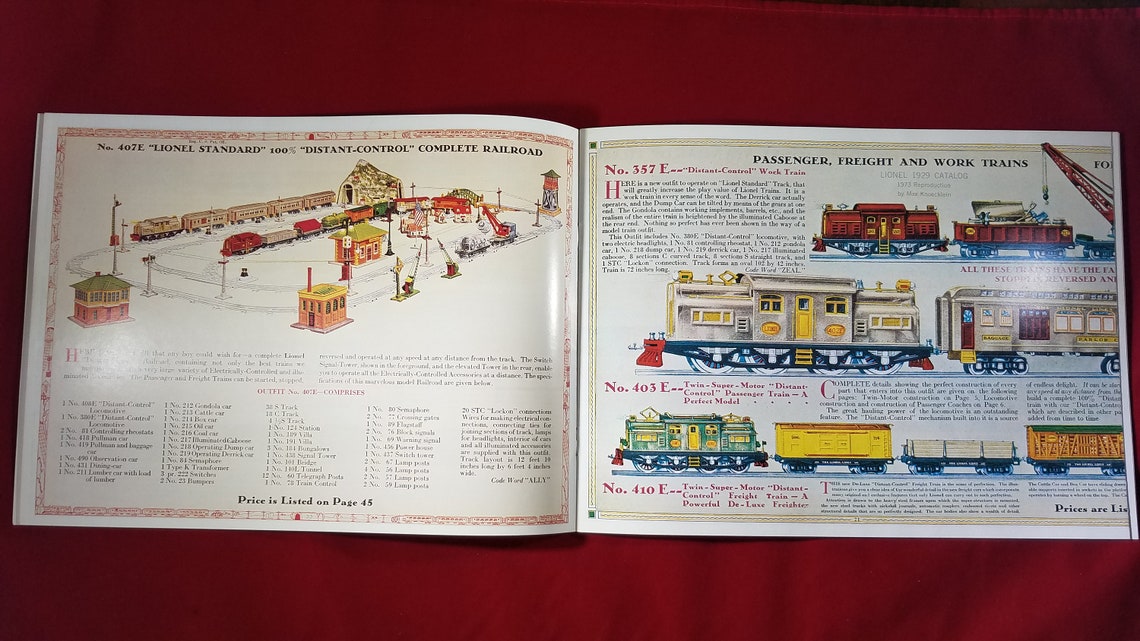 1929 Lionel Train Catalog - Etsy