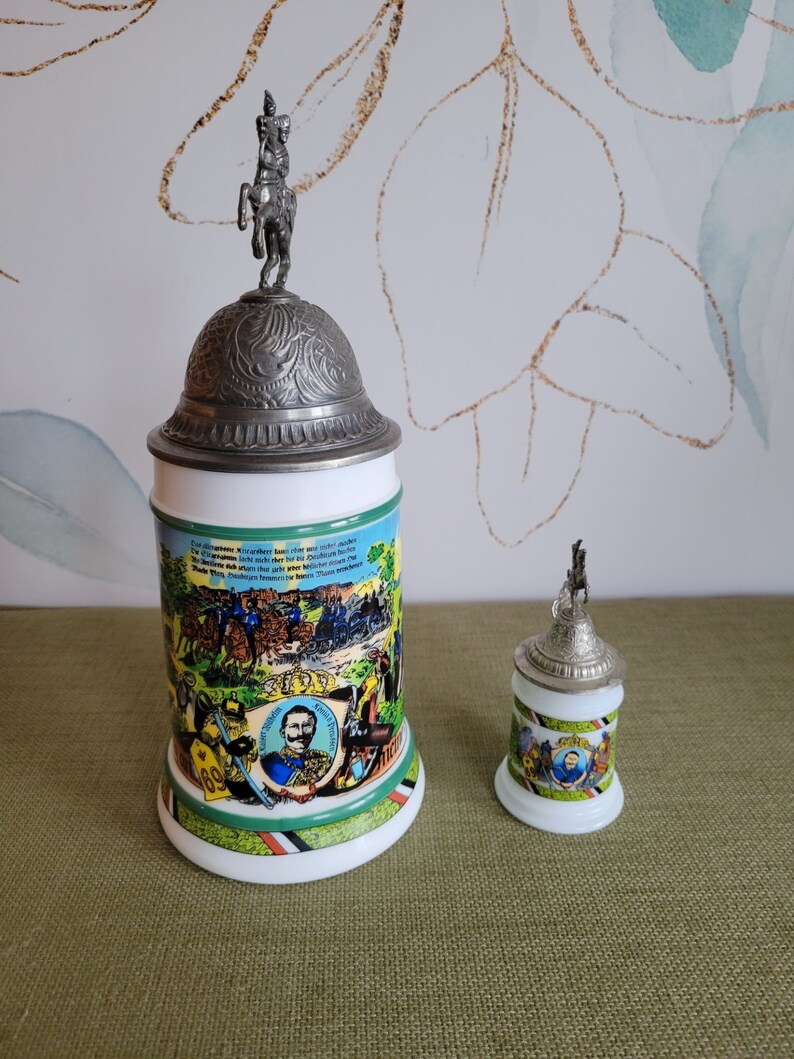 BMF West German Beer Steins With Soldier and Horse Lids - Etsy