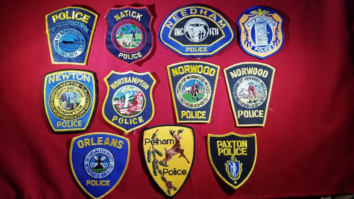 Massachusetts Local Police Dept. Patches Cities N Y - Etsy
