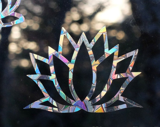 Lotus Flower Window Gems - Static Window Clings - Alert Birds to ...