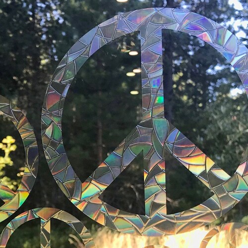 Peace Sign Window Cling Bird Strike Prevention Decals Set - Etsy
