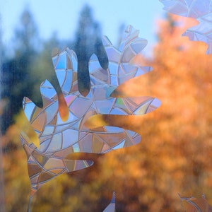 Leaf Window Gems: Prismatic Static Clings, Prevent Bird Collisions (set ...