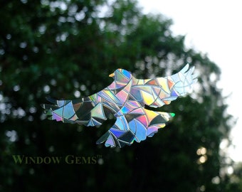 Rainbow Cloud Window Gems Static Window Clings Alert Birds to Windows ...