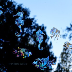 Ocean Creature Window Gems Static Window Clings Alert Birds to Windows ...