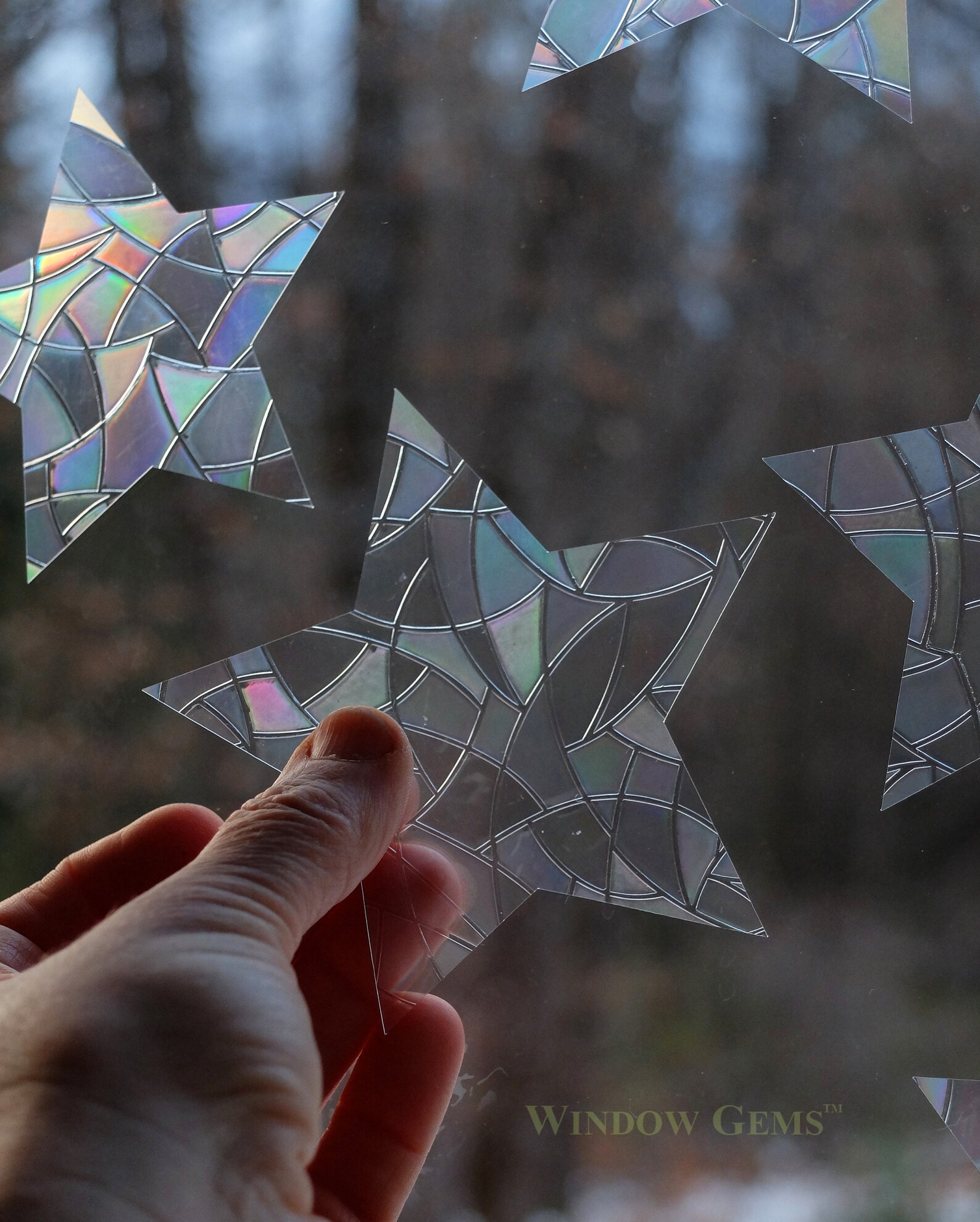 Star Window Gems Static Window Clings Alert Birds to - Etsy