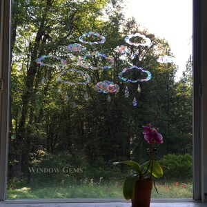 Rainbow Cloud Window Gems Static Window Clings Alert Birds | Etsy