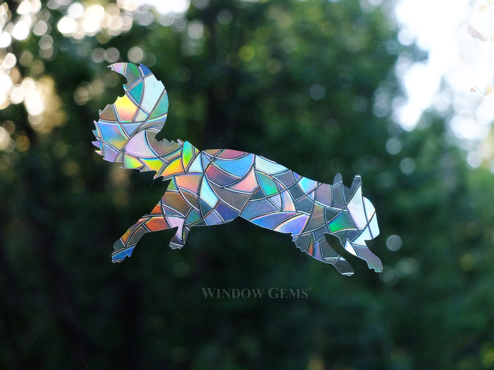 Squirrel Window Gems Static Window Clings Alert Birds to - Etsy