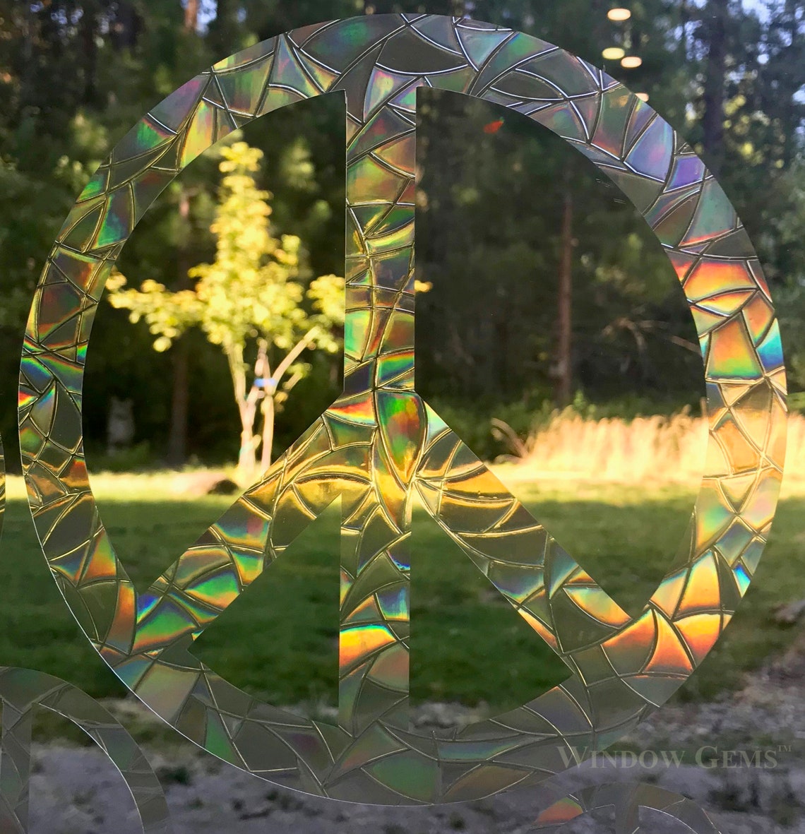 Peace Sign Window Cling Bird Strike Prevention Decals Set - Etsy