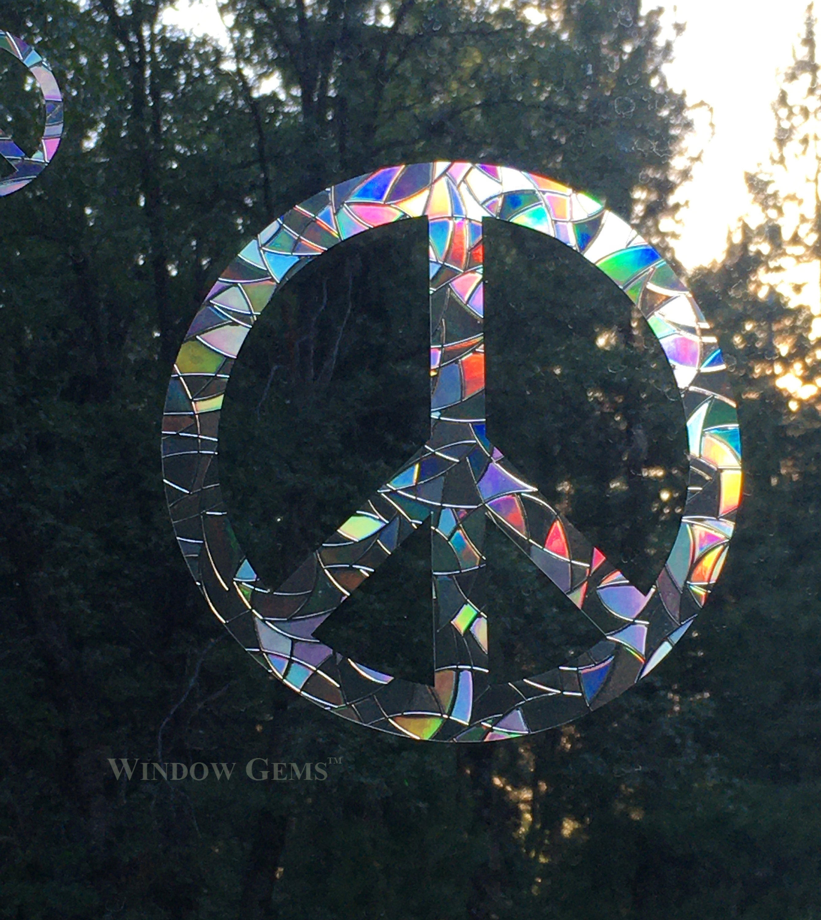 Peace Sign Window Cling Bird Strike Prevention Decals Set - Etsy