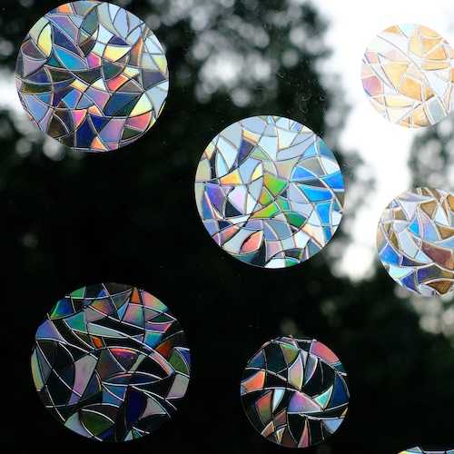 Lotus Flower Window Gems Static Window Clings Alert Birds - Etsy