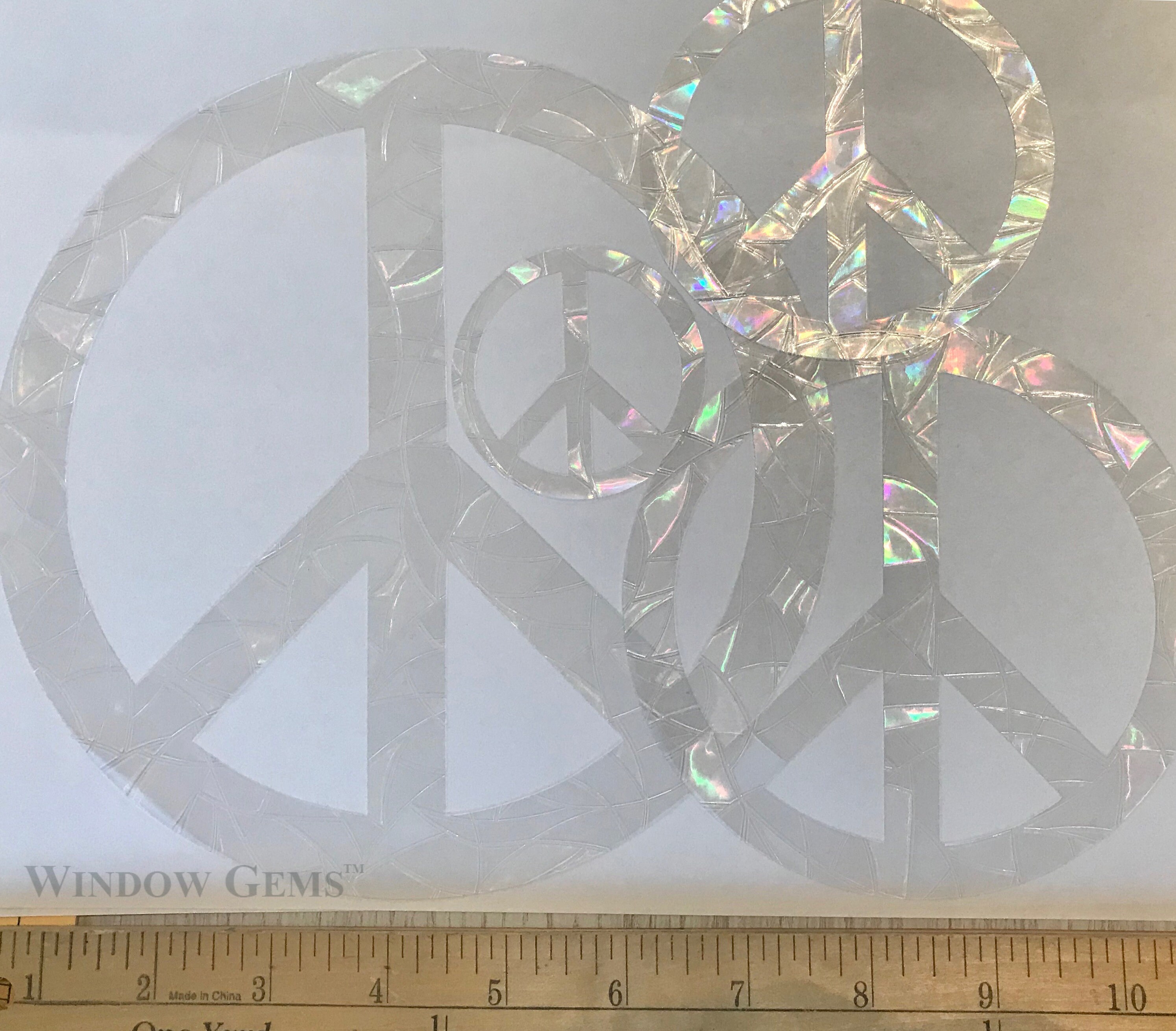 Peace Sign Window Cling Bird Strike Prevention Decals Set - Etsy