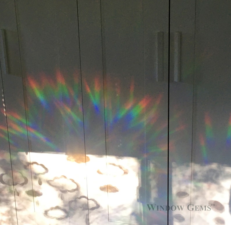 Rainbow Cloud Window Gems - Static Window Clings - Alert Birds to ...