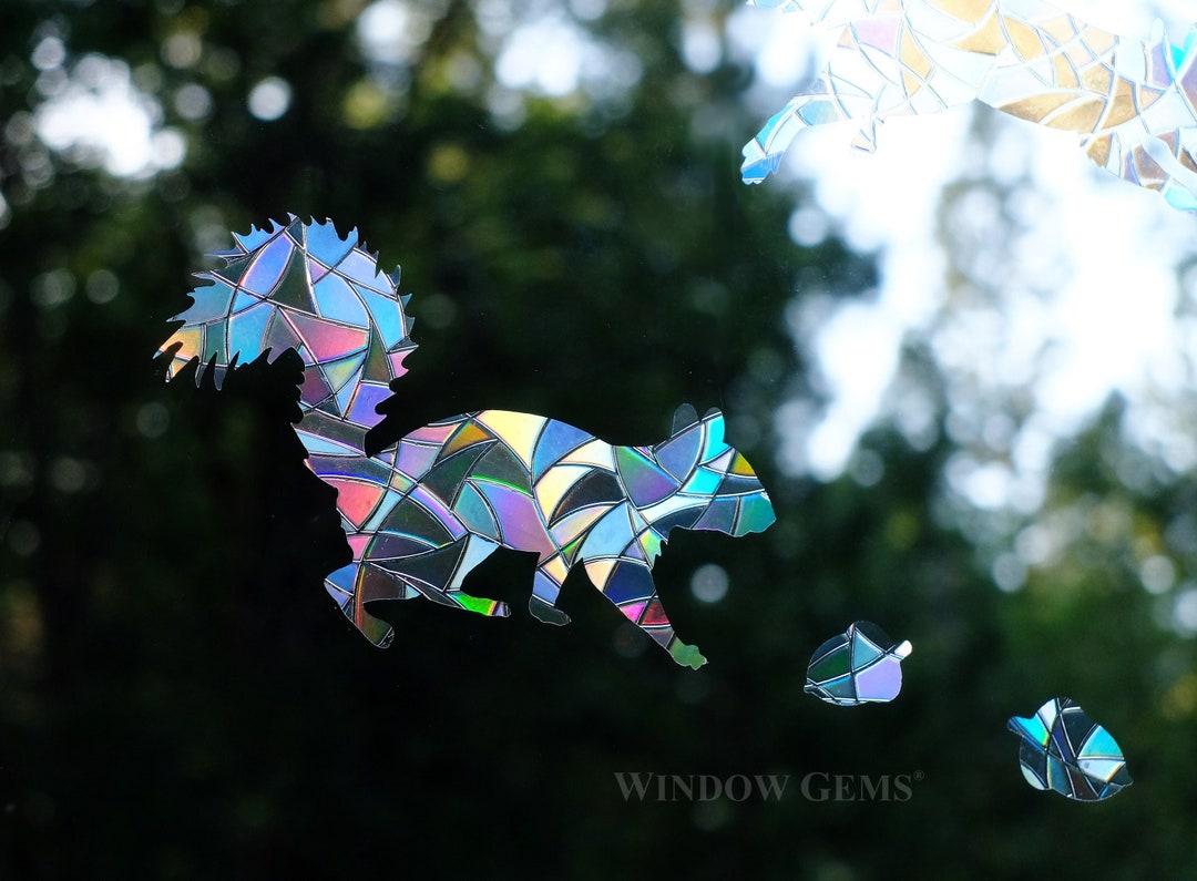 Squirrel Window Gems - Static Window Clings - Alert Birds to Windows ...