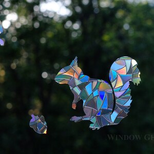 Squirrel Window Gems - Static Window Clings - Alert Birds to Windows ...