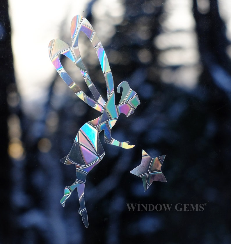 Mini Fairy Window Clings: Rainbow Suncatchers, Bird Safety Decals (7 ...