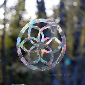 Lotus Mandala Window Cling - Bird Strike Prevention Decals - Set of 5 ...