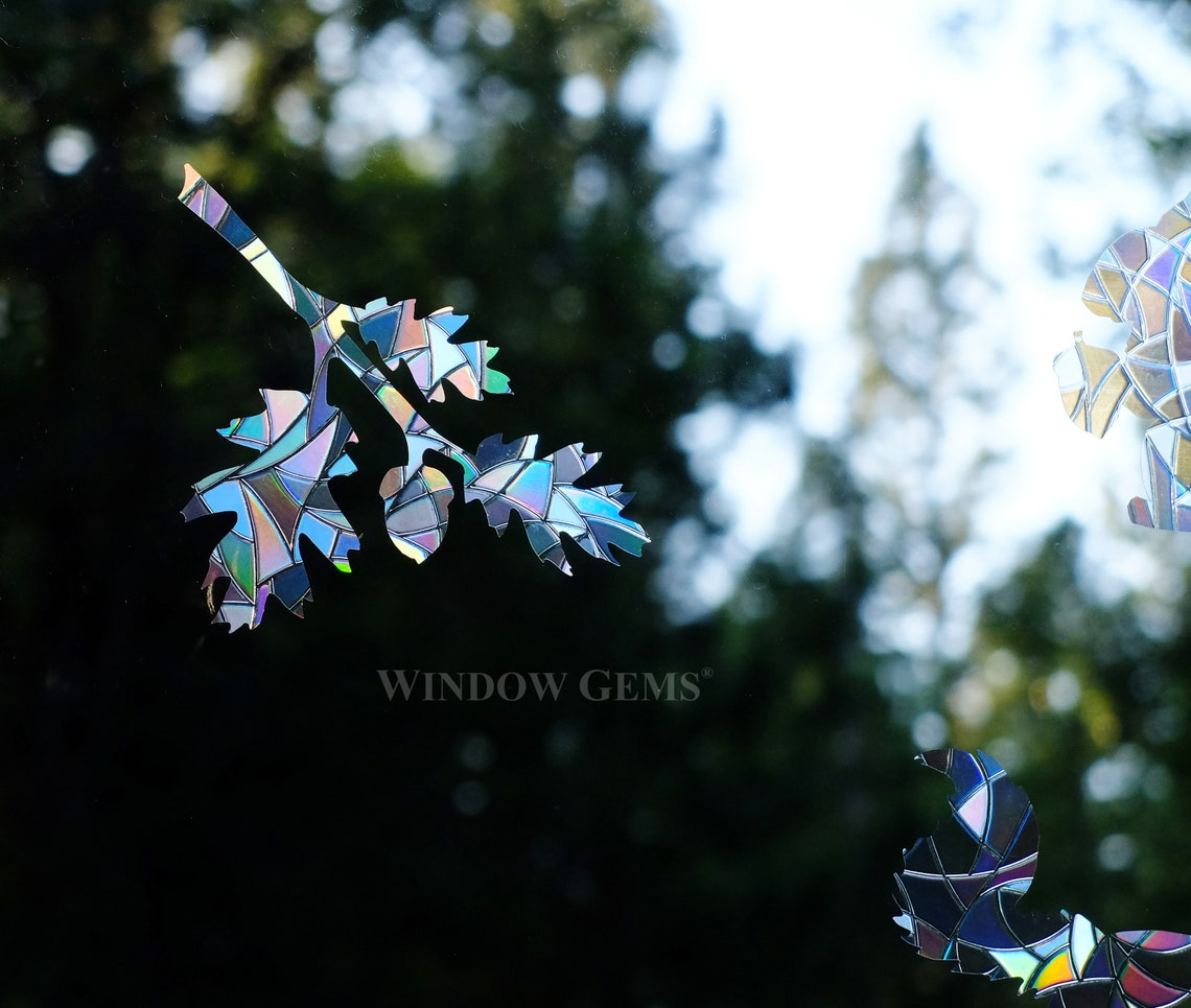 Squirrel Window Gems Static Window Clings Alert Birds to - Etsy