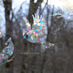 Cardinal Window Gems - Rainbow Prism Cardinals - Static Window Clings ...