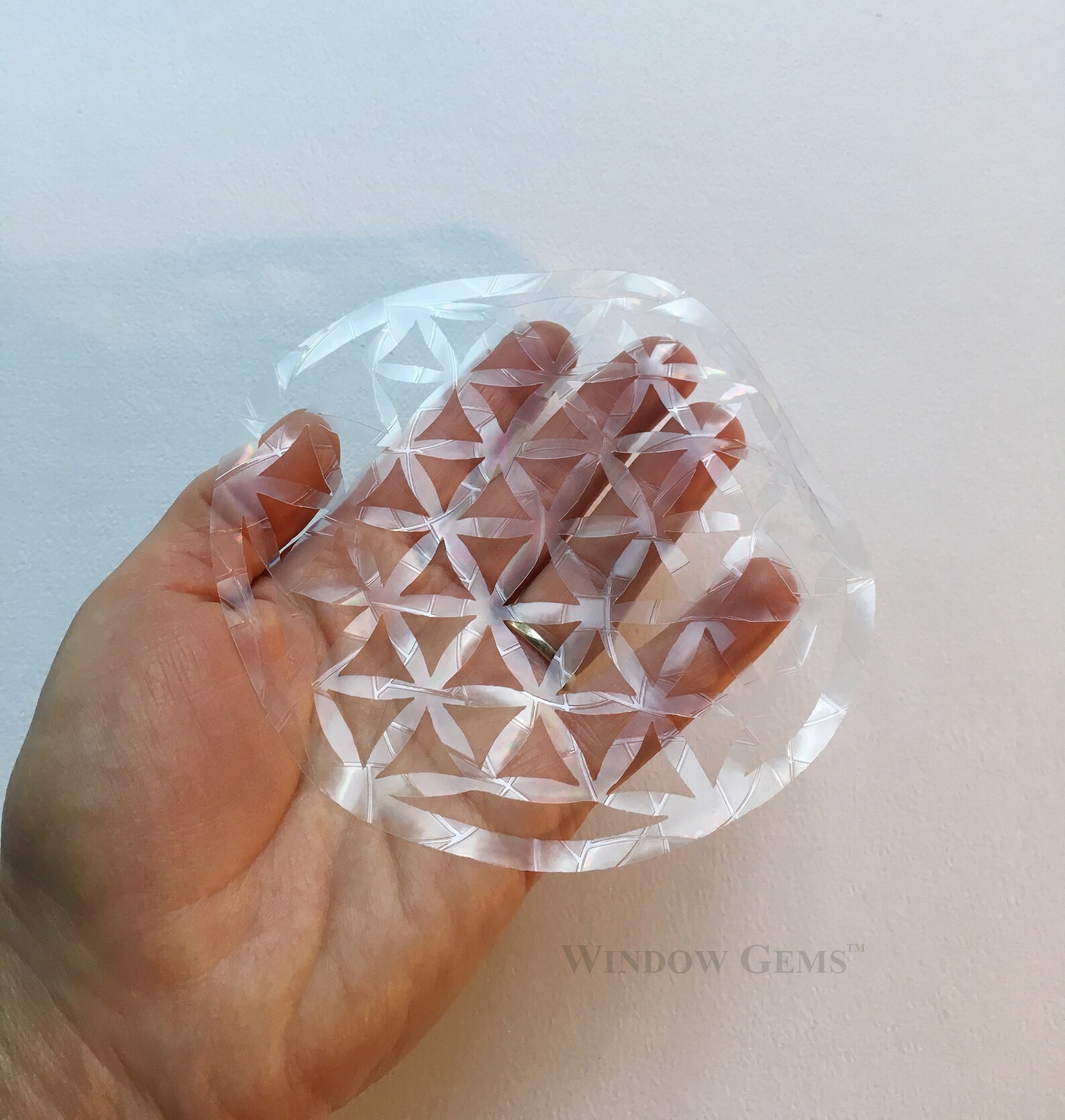 Flower of Life Mandala Window Cling Bird Strike Prevention | Etsy