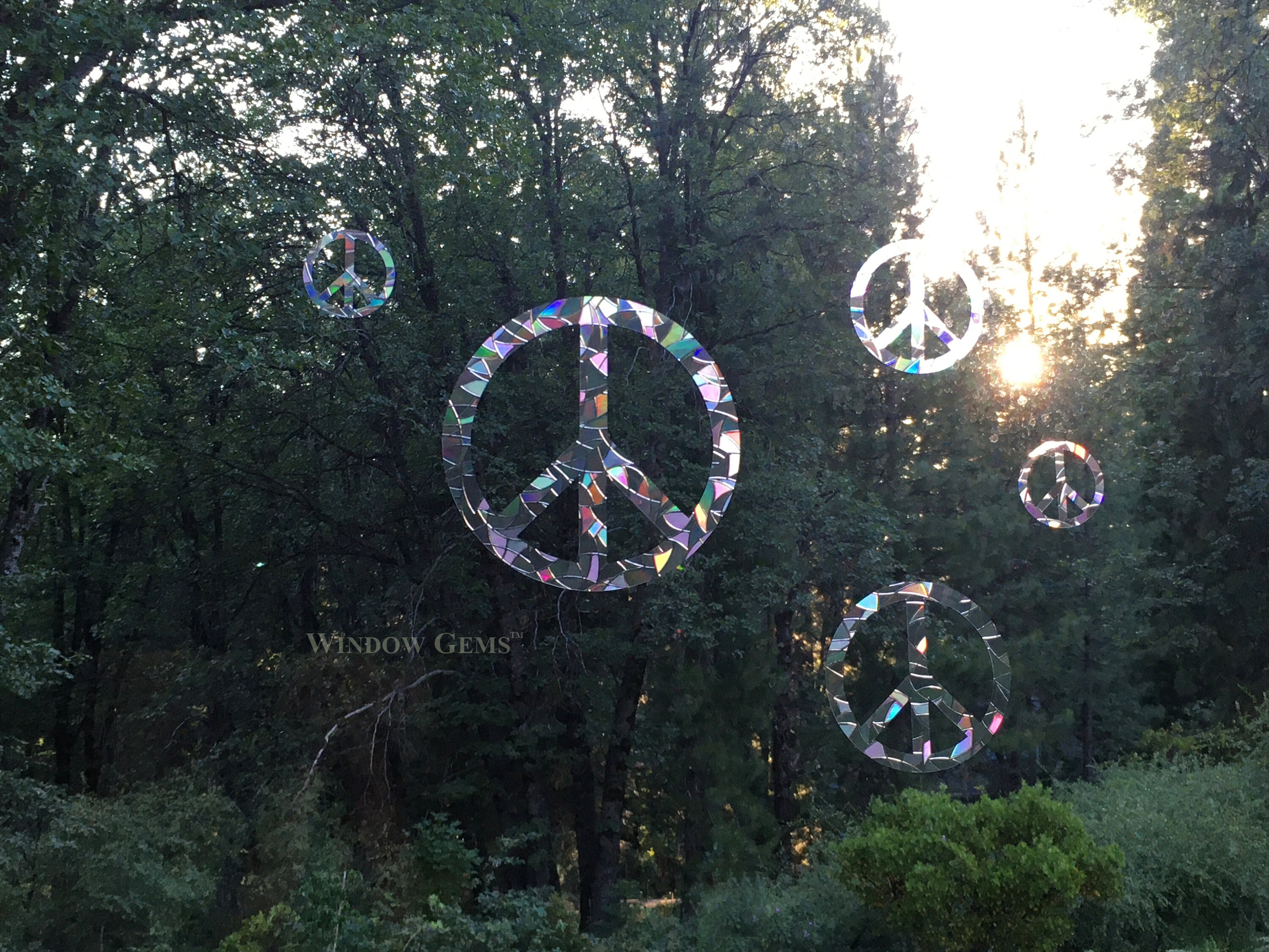 Peace Sign Window Cling Bird Strike Prevention Decals Set - Etsy
