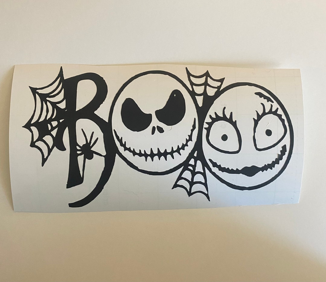 Jack and Sally BOO Permanent Vinyl Decal Sticker - Etsy