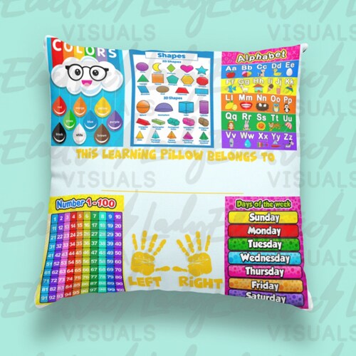 Learning Pillow PNG English Learning Pillow Educational Pillow - Etsy