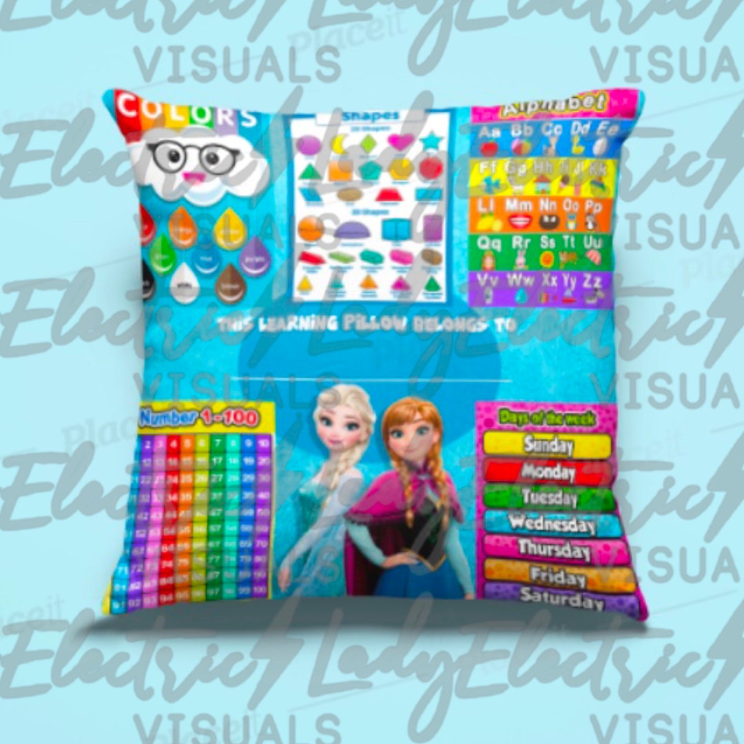 Frozen Learning Pillow PNG Pre-k Learning - Etsy