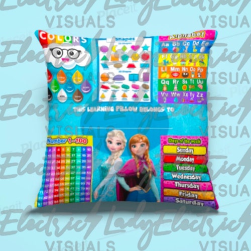 Frozen Learning Pillow PNG Pre-k Learning - Etsy
